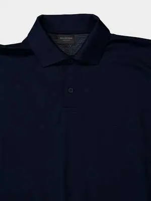 Balenciaga Navy Intertwined Cotton Piqué Polo - Blue