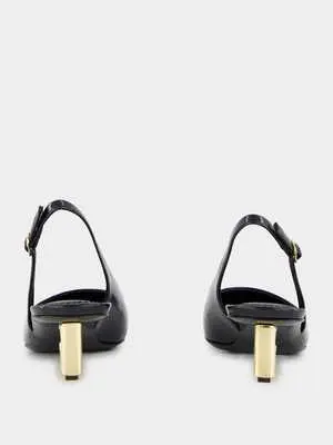Dolce & Gabbana Patent Leather Slingbacks With Dg Heel