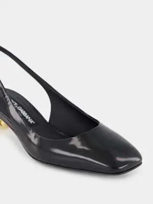 Dolce & Gabbana Patent Leather Slingbacks With Dg Heel