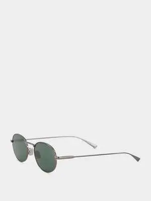 Saint Laurent Semi-matte Round Sunglasses