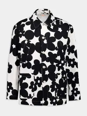 Marni Dillies Print Cotton Gabardine Jacket - Multicolour