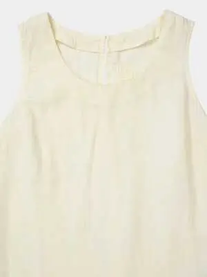 120% Lino Sleeveless Linen Top - Cream