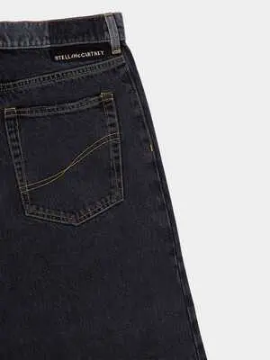Stella McCartney Two-tone Wide-leg Denim Jeans