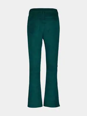 PAULA Flared Suede Trousers - Blue
