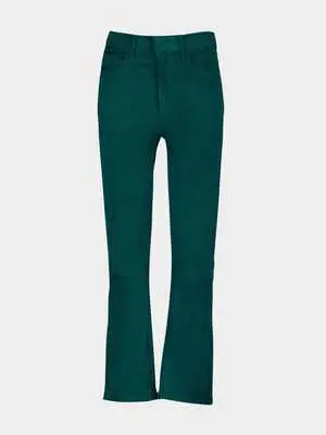 PAULA Flared Suede Trousers - Blue