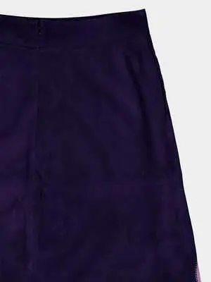 PAULA Corvus Embroidered Suede Skirt