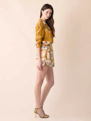 PAULA Printed Silk Crepe Shorts