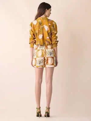 PAULA Printed Silk Crepe Shorts