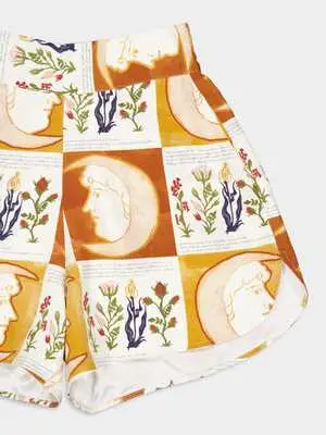 PAULA Printed Silk Crepe Shorts