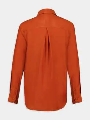 PAULA S Ametista Silk Twill Shirt - Orange
