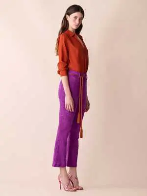 PAULA S Ametista Silk Twill Shirt - Orange