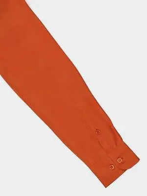 PAULA S Ametista Silk Twill Shirt - Orange