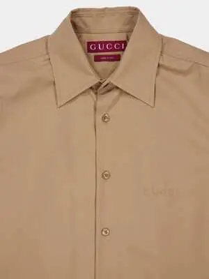 Gucci Embossed Cotton Poplin Shirt