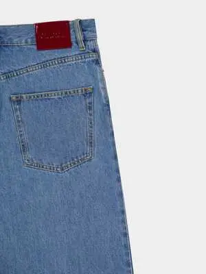 Gucci Baggy Fit Bleach Denim Jeans - Blue