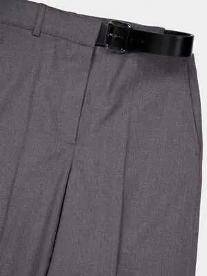 Stella McCartney Melange Flannel Straight-leg Trousers