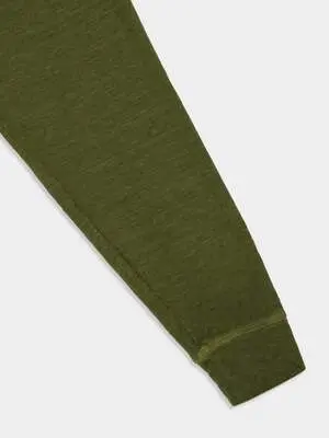 120% Lino Caffe Soft Fade Long-sleeve Hooded Sweatshirt - Green
