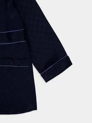 Gucci Gg Satin Shirt With Belt
