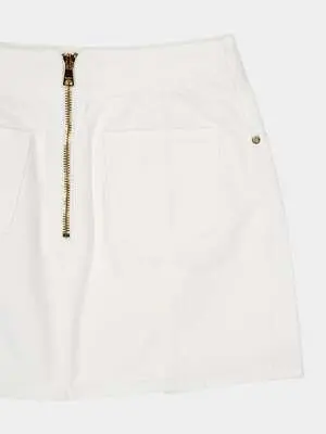 Balmain Cotton Canvas Mini Skirt