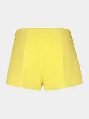 Prada Double Cotton Shorts - Yellow
