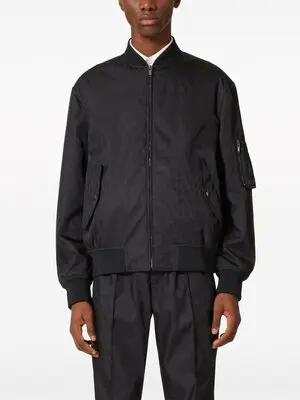 Valentino Garavani Toile Iconographe Jacquard Bomber - Black