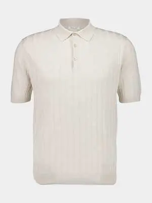 Boglioli Linen-cotton Regular Fit Polo - White