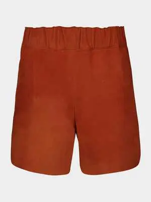 PAULA Calcita Suede Shorts - Orange