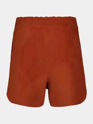 PAULA Calcita Suede Shorts - Orange