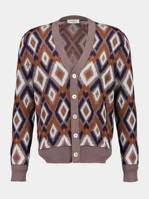 PIACENZA CASHMERE 1733 Geometric Knit Cardigan - Multicolour