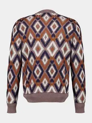 PIACENZA CASHMERE 1733 Geometric Knit Cardigan