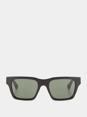 Gucci Acetate Rectangular Sunglasses - Black