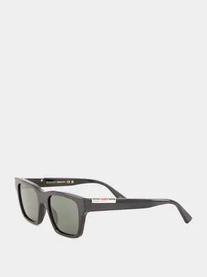 Gucci Acetate Rectangular Sunglasses - Black