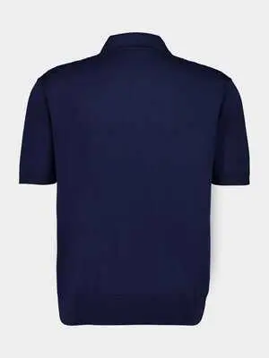 PIACENZA CASHMERE 1733 Dark Navy Cotton Polo Shirt