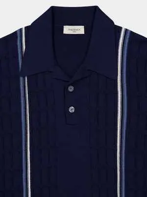 PIACENZA CASHMERE 1733 Dark Navy Cotton Polo Shirt