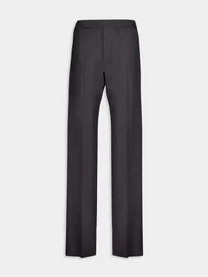 Givenchy Charcoal Wool Straight-leg Trousers - Grey