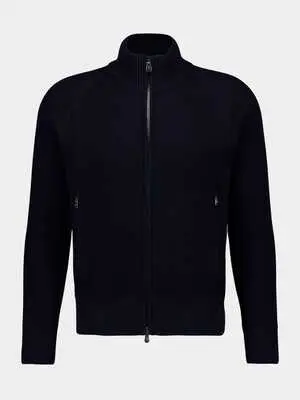 PIACENZA CASHMERE 1733 Cotton Bomber Jacket - Blue