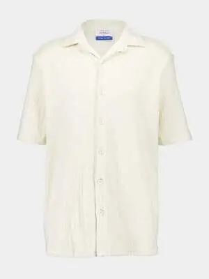 Off-White Terry Cotton Bowling Shirt - Cream