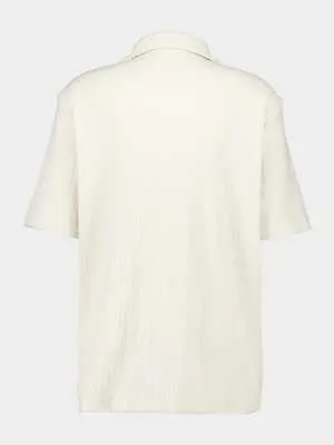 Off-White Terry Cotton Bowling Shirt - Cream