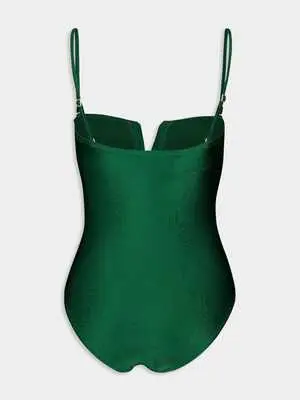 Zimmermann Everley V-wire Bandeau One-piece - Green