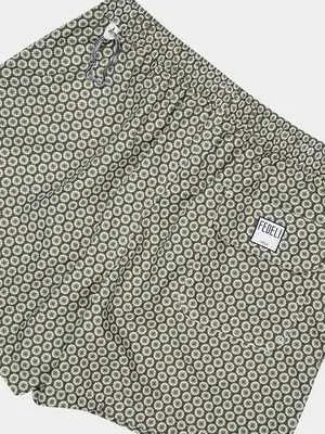 Fedeli Printed Madeira Swim Shorts - Green