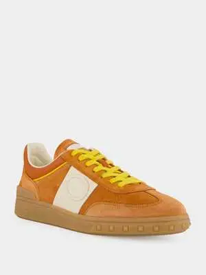 Valentino Garavani Sienna Low-top Leather Sneakers - Orange