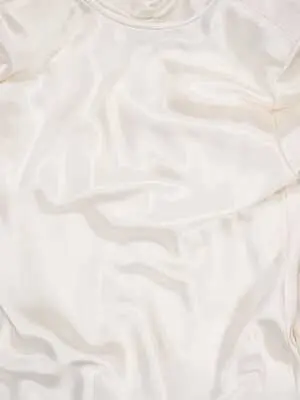 Saint Laurent Silk Roll-neck Blouse - Cream