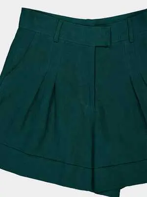 PAULA Botanical Linen Wide-leg Shorts