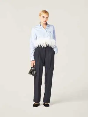 Miu Miu Logo Pants For Women