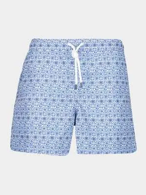 Fedeli Floral Swim Trunk - Blue