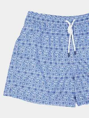Fedeli Floral Swim Trunk - Blue