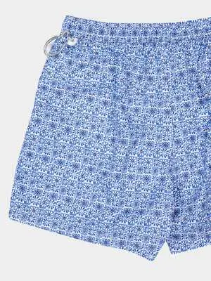 Fedeli Floral Swim Trunk - Blue