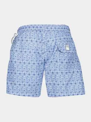 Fedeli Floral Swim Trunk - Blue