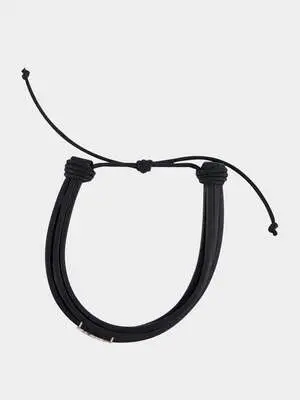 Saint Laurent Cassandre Leather Bracelet