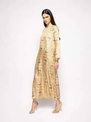 PAULA Printed Silk Twill A-line Dress - Multicolour