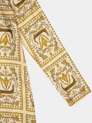PAULA Printed Silk Twill A-line Dress - Multicolour